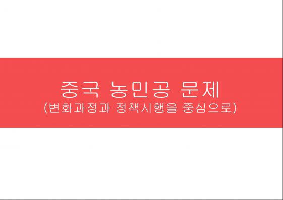 중국 농민공 문제