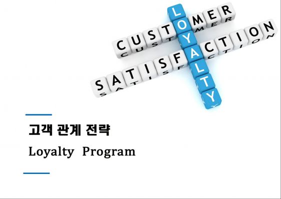 고객 관계 전략 Loyalty Program