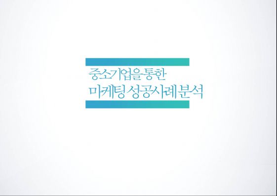 중소기업 마케팅 성공사례 호수의 나라 수오미-순둥이 물티슈  다이치 - 안전카 시트