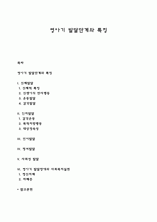 영아기 발달단계와 특징