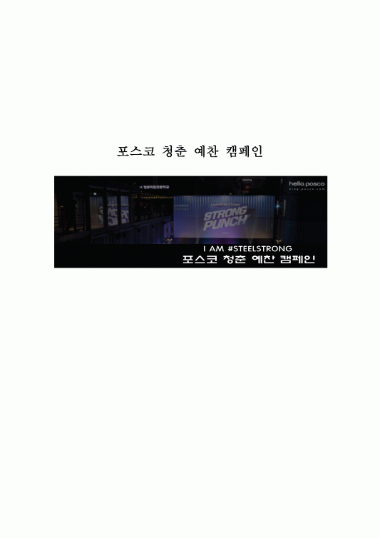디지털광고분석포스코청춘예찬캠페인