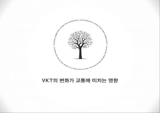 VKT(vehicle kilometers traveled)의 변화가 교통에 미치는 영향.pptx