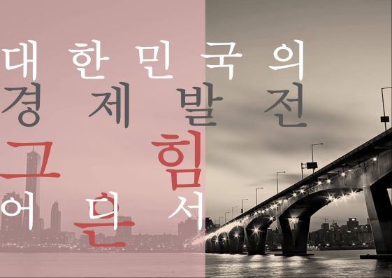 대한민국의 경제발전 그 힘은어디서