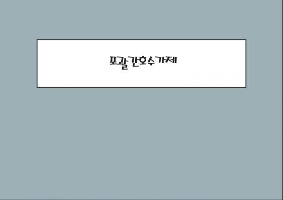 포괄간호수가제 발표 PPT