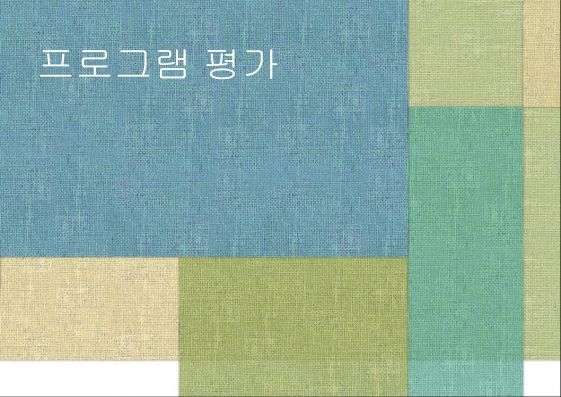 프로그램 평가 - 의사결정중심 평가모형