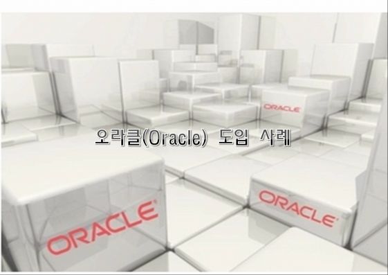 [사회과학] 데이터베이스의 정의DBMS란오라클 도입 기업