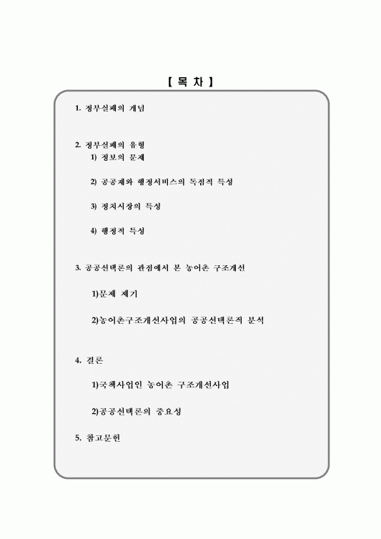 정부실패 레포트