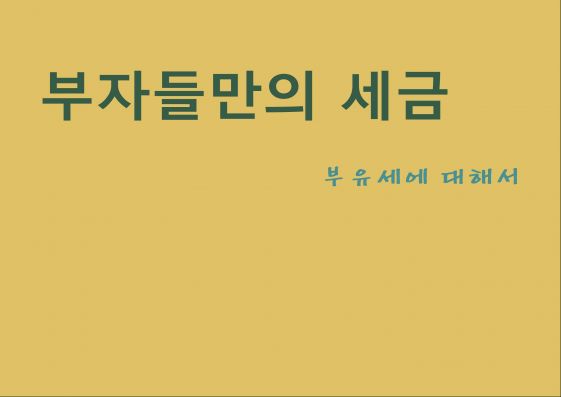 부유세부유세 개념부유세현황부유세의 효과세계의 부유세부유세의 한계