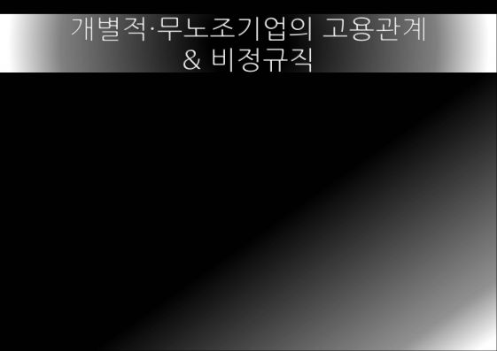 무노조기업비정규직의 정의비정규직의 유형비정규직의 규모비정규직의 문제점비정규직 보호