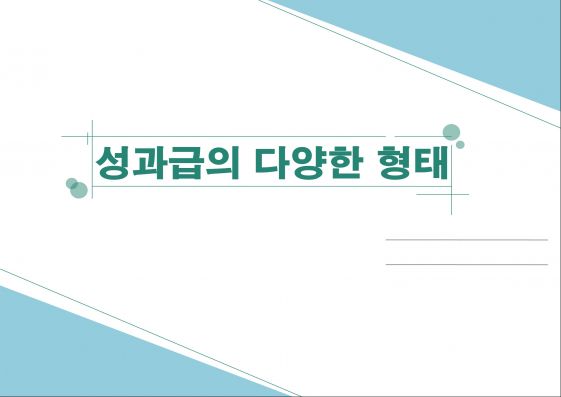 성과급이란성과급의 형태개인성과급복률성과급할증성과급