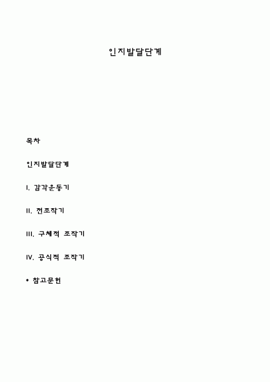 인지발달단계