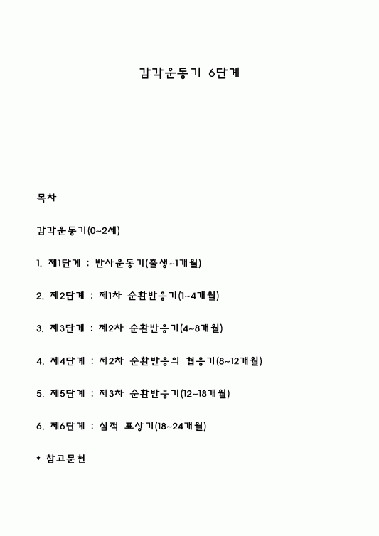 감각운동기 6단계