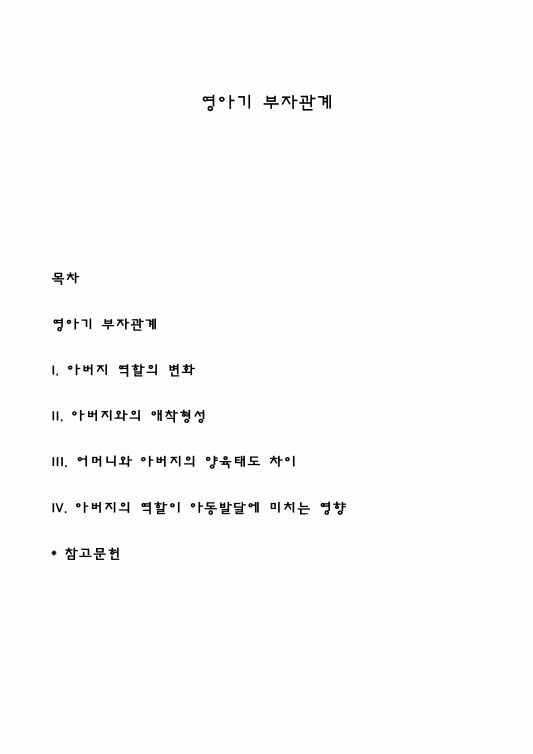 영아기 부자관계