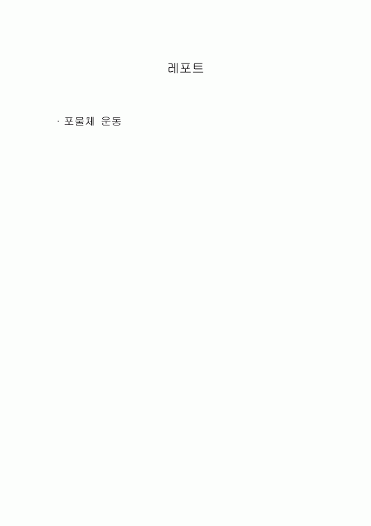 포물체운동 레포트