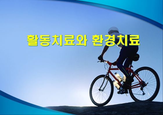 활동치료와 환경치료 레포트