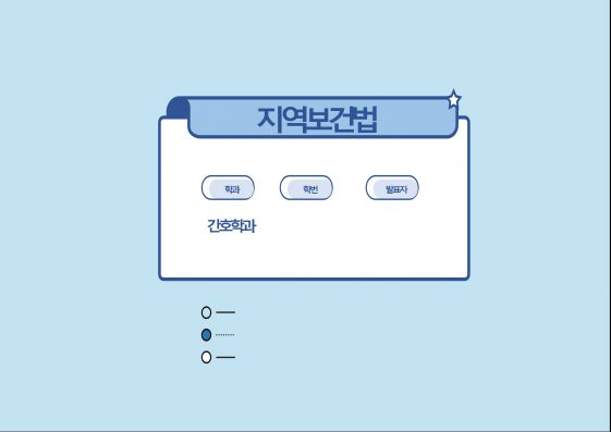 보건의료법규 지역보건법