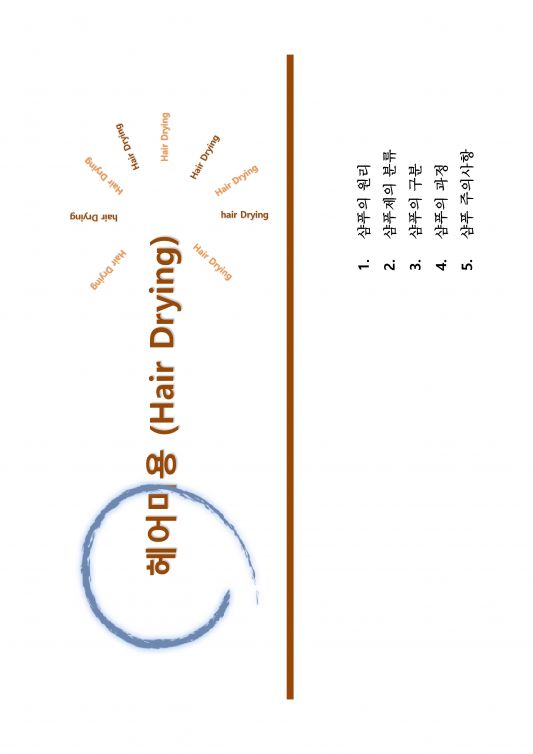 헤어미용 헤어드라이와 실제 샴푸에 대하여