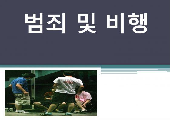 사회복지학과 사회문제론 _ 청소년 범죄와 비행에 대하여 PPT