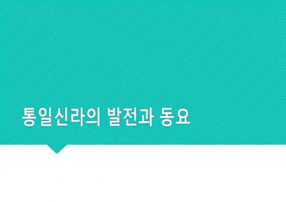 통일신라의 발전과 동요