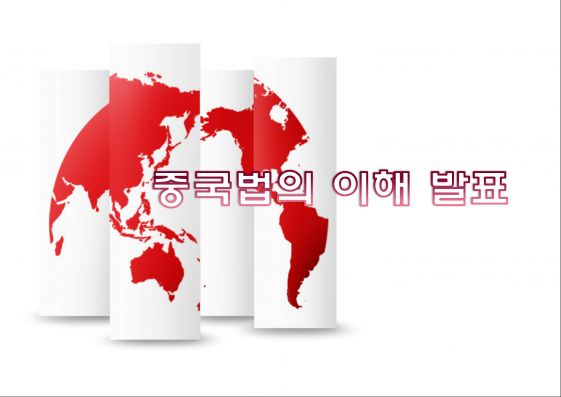 중국법의 이해 발표 ppt