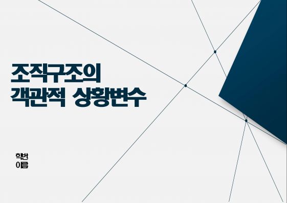 조직구조의 객관적 상황변수