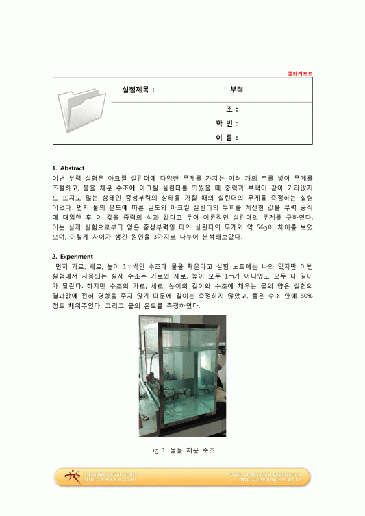 부력 실험_결과레포트