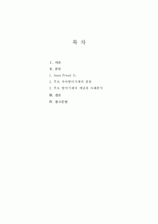 대표적인 방어기제들을 참고하여 본인의 방어기제는 어떤 것들이 있는지, 자아기능측면은 어떤지 본인의 사례 분석을 하시기 바랍니다.