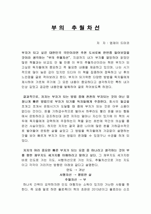 엠제이드마코의 부의 추월차선 독후감