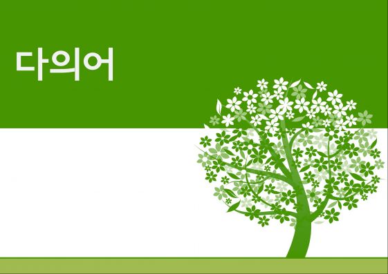 다의어,다의관계란,낱말의의미모형,의미의불연속성,다의어의의미구조,다의어의의미확장