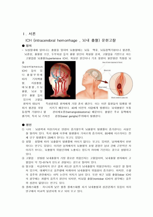 뇌내출혈 , ICH 케이스, NSICU, 뇌내출혈case,ICH case
