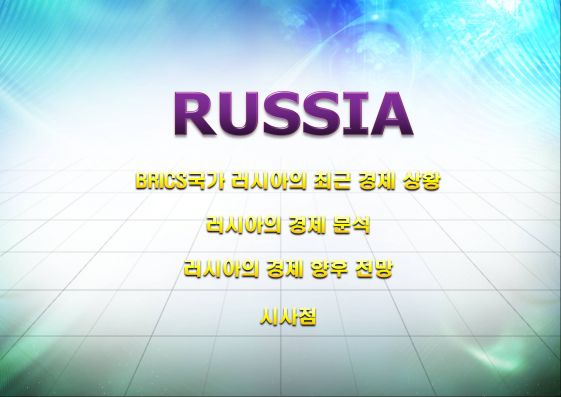 러시아,BRICS국가 러시아의 최근 경제 상황,러시아의 경제 분석,러시아의 경제 향후 전망,러시아경제실적