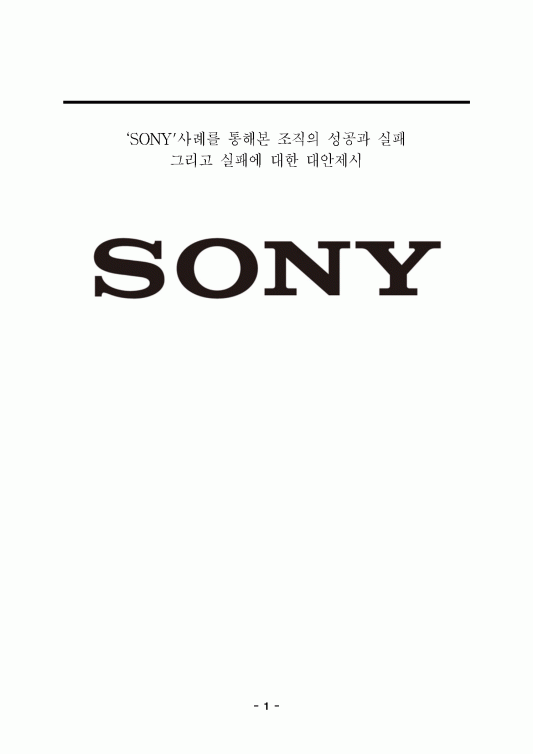 소니 마케팅,소니 전략사례,소니 브랜드마케팅,소니 서비스마케팅,소니 글로벌경영,소니 사례분석,swot,stp,4p