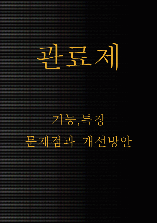 관료제 기능 특징과 관료제 문제점과 개선방안 제시