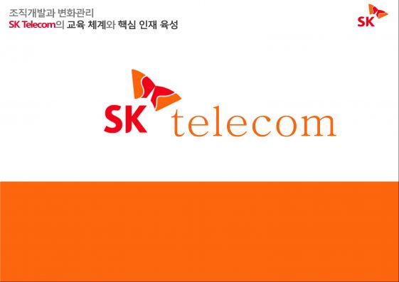 sktelecom,기업소개,교육체게및인재육성방침,강점과약점,전망및제안