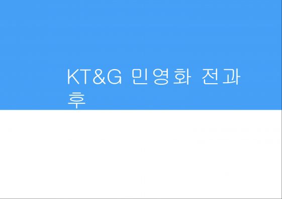 KT G 민영화 과정,민영화,민영화과정,소유구조의 변화,지배구조 변화