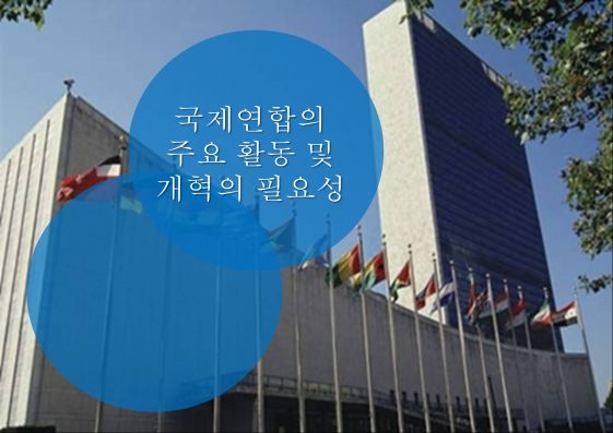 국제연합의주요 활동 및 개혁의 필요성,안보리의 역할,1국 1표 원리와 문제,UN 재정 운영 현황,UN의 세출