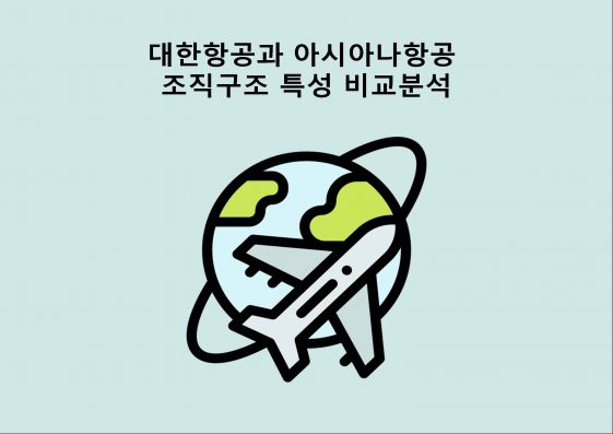[경영조직론] 대한항공, 아시아나항공 및 LCC항공 조직구조 분석