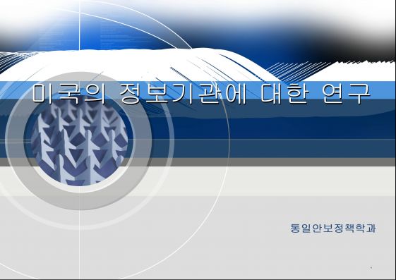 미국의 정보기구 분석