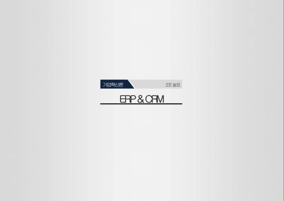 [레포트] ERP, CRM, SCM 조사