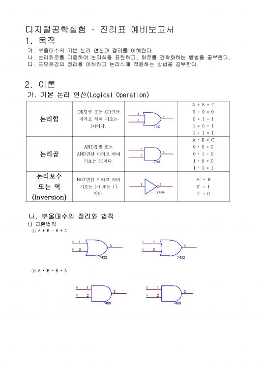 3장 진리표 예비