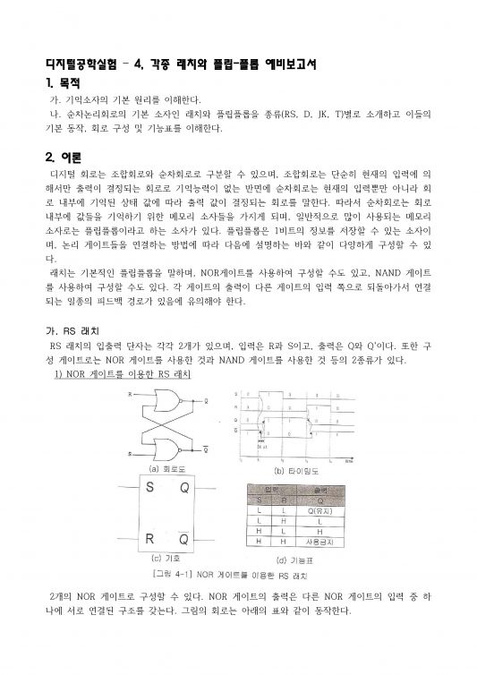 4장 각종 Latch와 Flip-Flop 예비