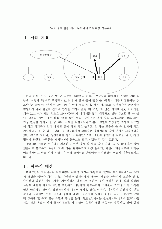 “어머니의 전쟁”에서 내담자에게 강점관점 적용하기