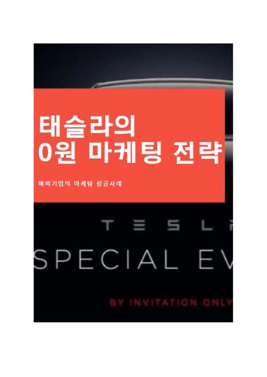 전기차 1위 테슬라의 성공적인 마케팅 전략