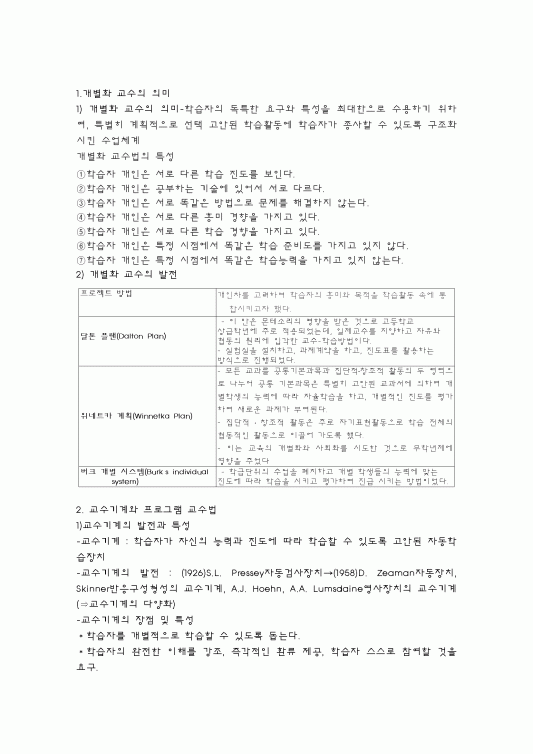 개별화 교수의 의미