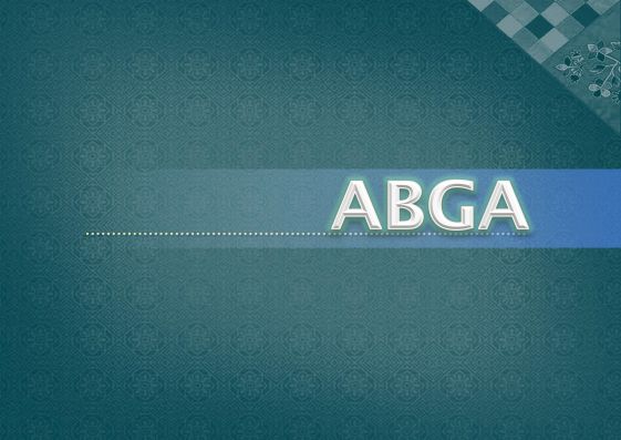 ABGA(PPT) 레포트 자료