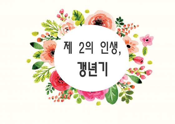 갱년기 여성 건강관리 프로그램 [PPT 발표자료]