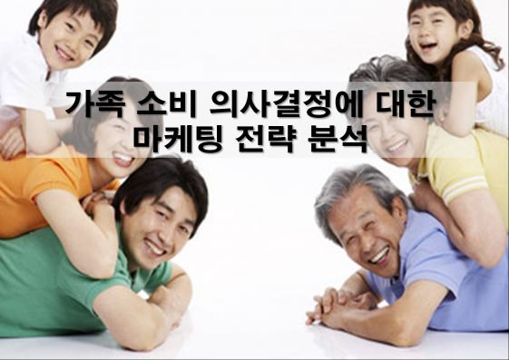 [소비경제학] 가족 소비 의사결정에 대한 마케팅 전략 분석