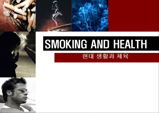 [현대생활과 체육] 흡연에 대한 질병 및 통계를 통한 금연 관리 대책