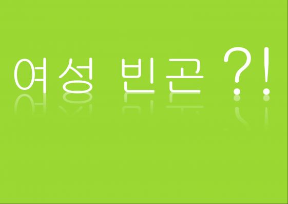 여성 빈곤 실태 및 문제점에 대한 대안