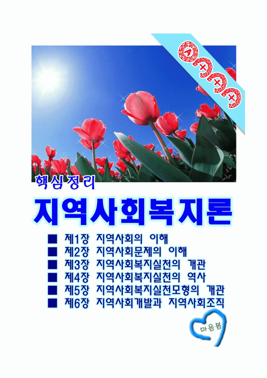 지역사회복지론에 대한 내용입니다.
